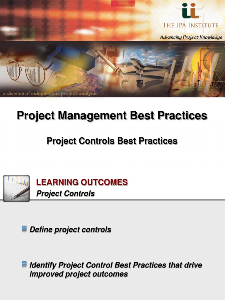IPA Institute Project Controls Best Practices Webinar | PDF | Project ...