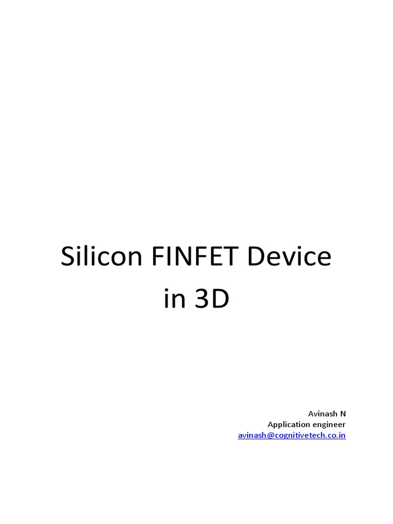 3D FinFET Device Modeling with BQP | PDF