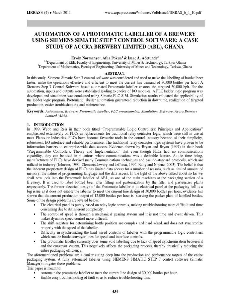 PLC Bottle Label | PDF | Programmable Logic Controller | Automation