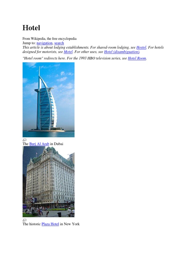 Meaning of Hotels | PDF | Inn | Hotel
