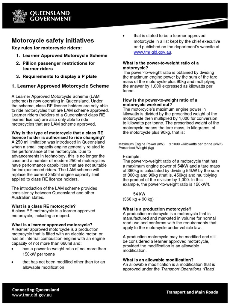 Motorcycle Safety Factsheet Sep2010 | PDF | Motorcycle | Motorcycling