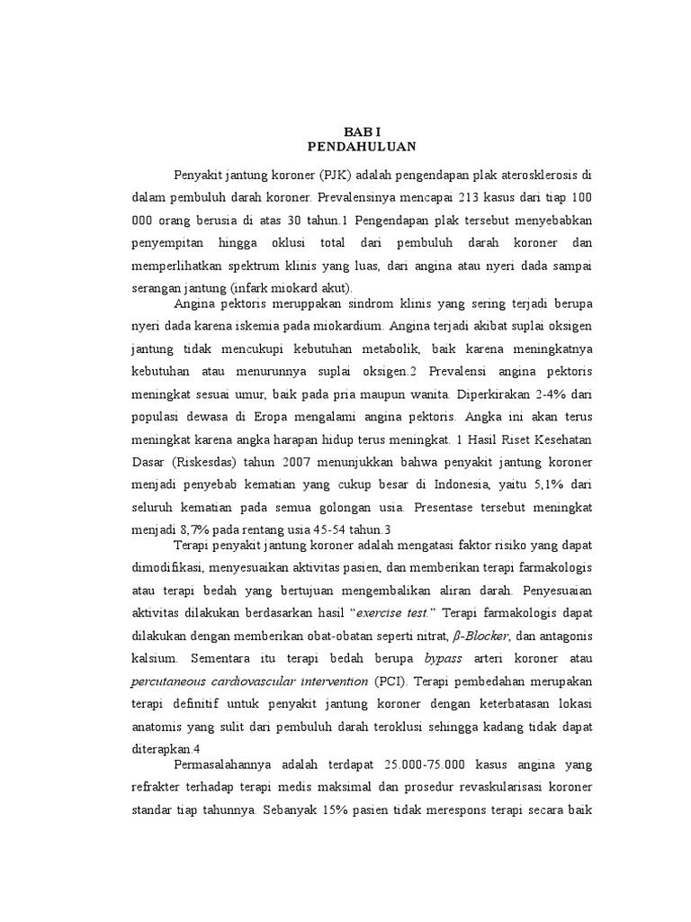 Penyakit Jantung Koroner dan Angina Pektoris | PDF