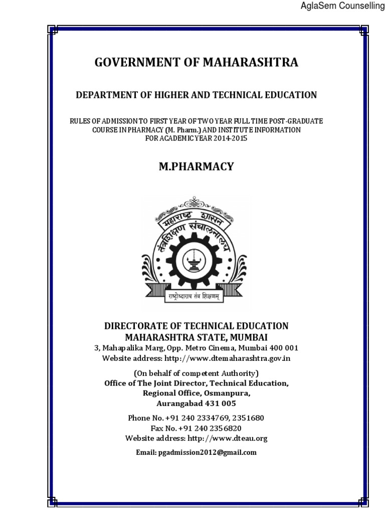 M.Pharm | University And College Admission | Academic Degree