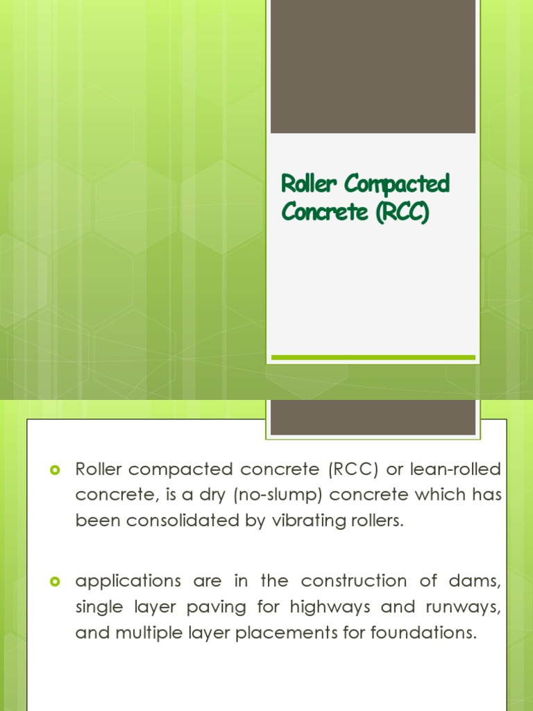 Roller Compacted Concrete | PDF | Concrete | Cement