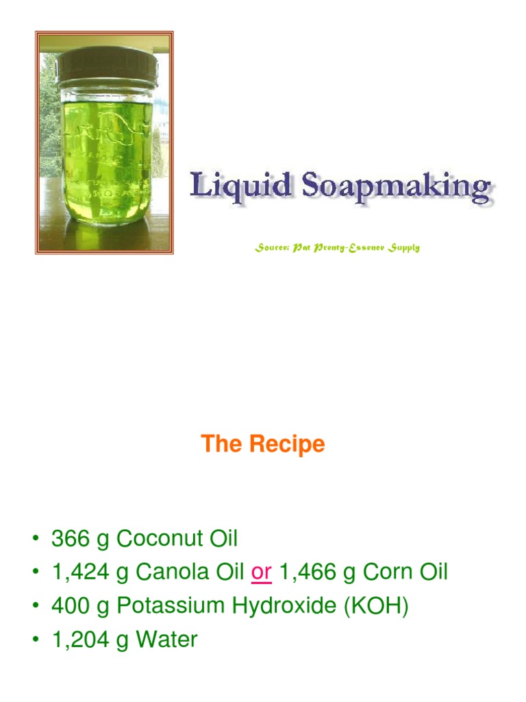 Liquid Soap Making | Download Free PDF | Soap | Liquids