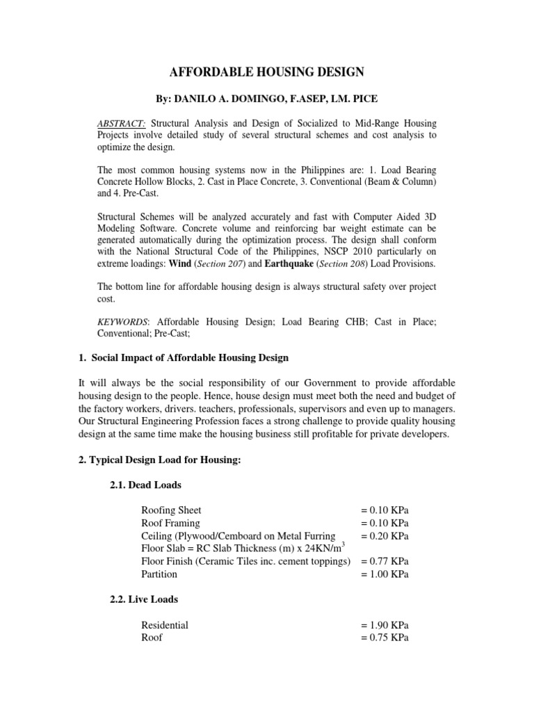 Affordable Housing Design Strategies | PDF | Framing (Construction ...