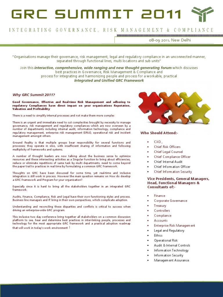 Integrated and Unified GRC Framework | PDF | Enterprise Risk Management ...