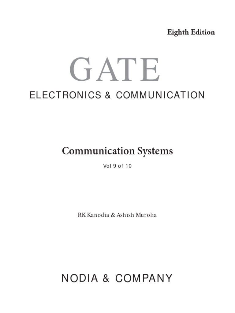 GATE Communication Systems by Kanodia | PDF | Signal To Noise Ratio ...