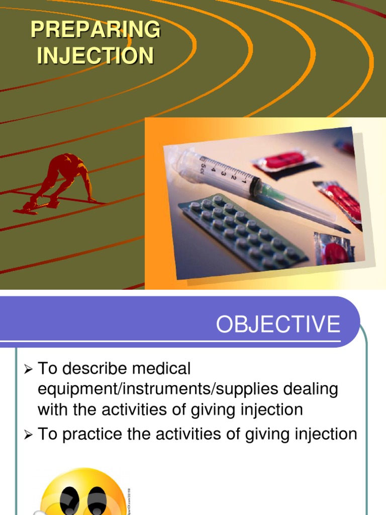 Preparing Injection | PDF | Injection (Medicine) | Syringe
