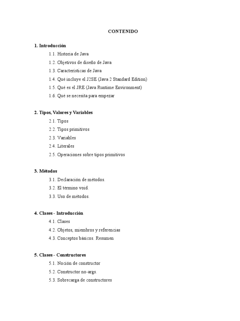 Apuntes De Java Pdf Java Lenguaje De Programación Objeto