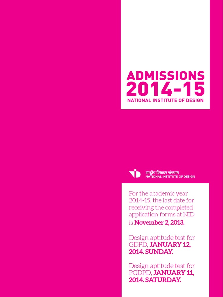 Design Aptitude Test For GDPD, January 12,: 2014. SUNDAY | PDF