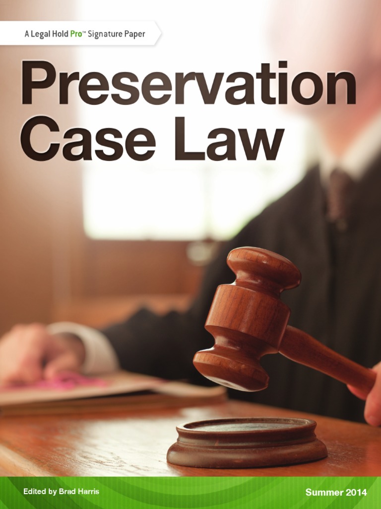 Preservation Case Law | PDF | Discovery (Law) | Lawsuit