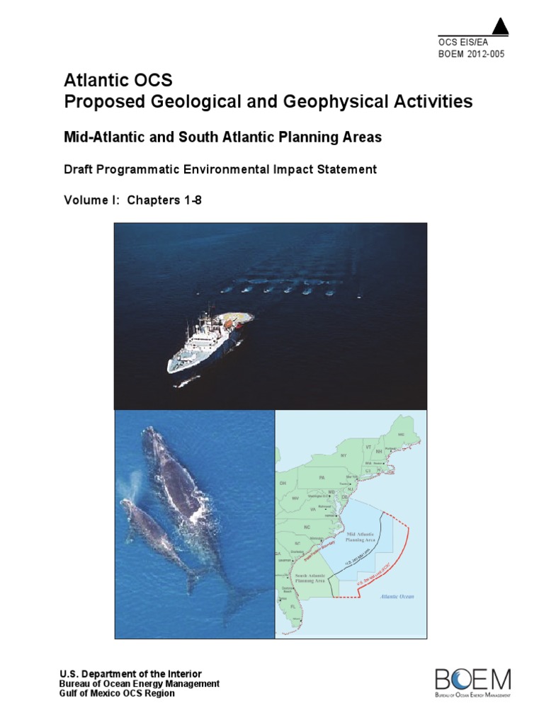 Atlantic OCS Proposed Geological and Geophysical Activities | PDF ...