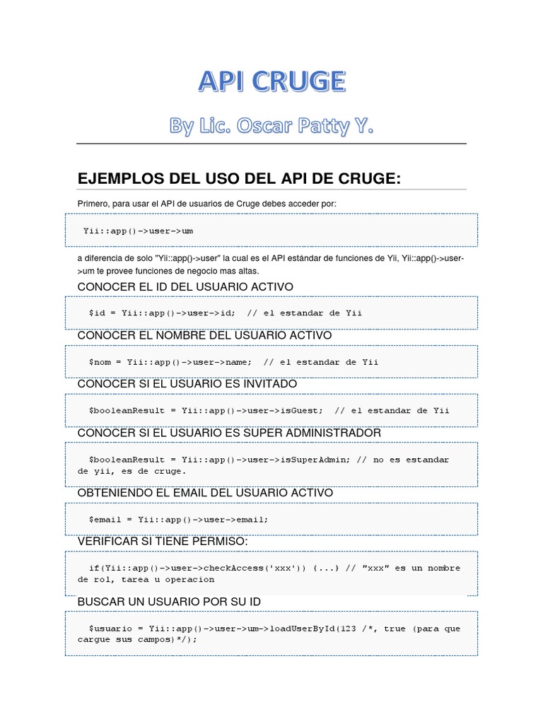 Yii - API Cruge | PDF | Aplicación movil | Informática