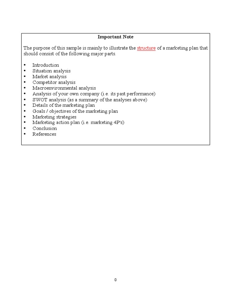 Sample Marketing Plan | PDF | Business