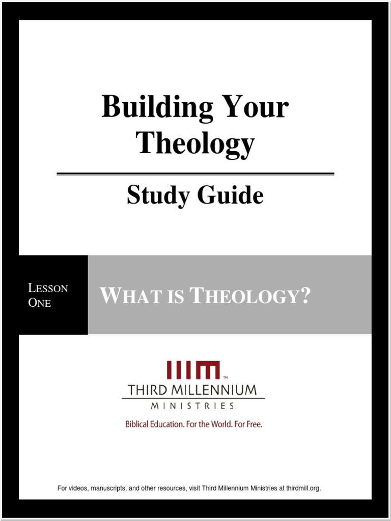 Building Your Theology - Lesson 1 - Study Guide | PDF | Theology ...