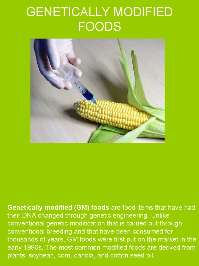 Benefits of Genetically Modified Foods | PDF | Genetically Modified ...