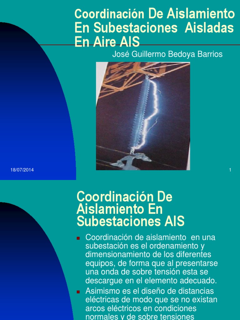 Coordinación Aislamiento Subestaciones AIS | PDF | Subestacion electrica | voltaje