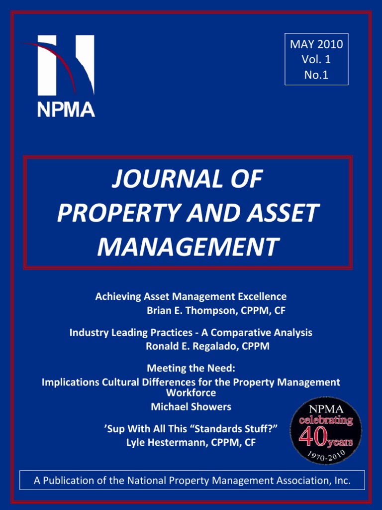 NPMA 2010 Journal - Property and Asset MGT | PDF | Supply Chain ...