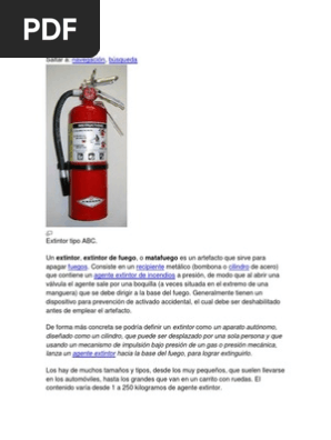 Guía De Taller (Uso De Extintor) PDF Primeros Auxilios