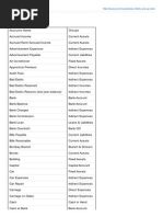 Tally Head List | PDF | Current Liability | Expense