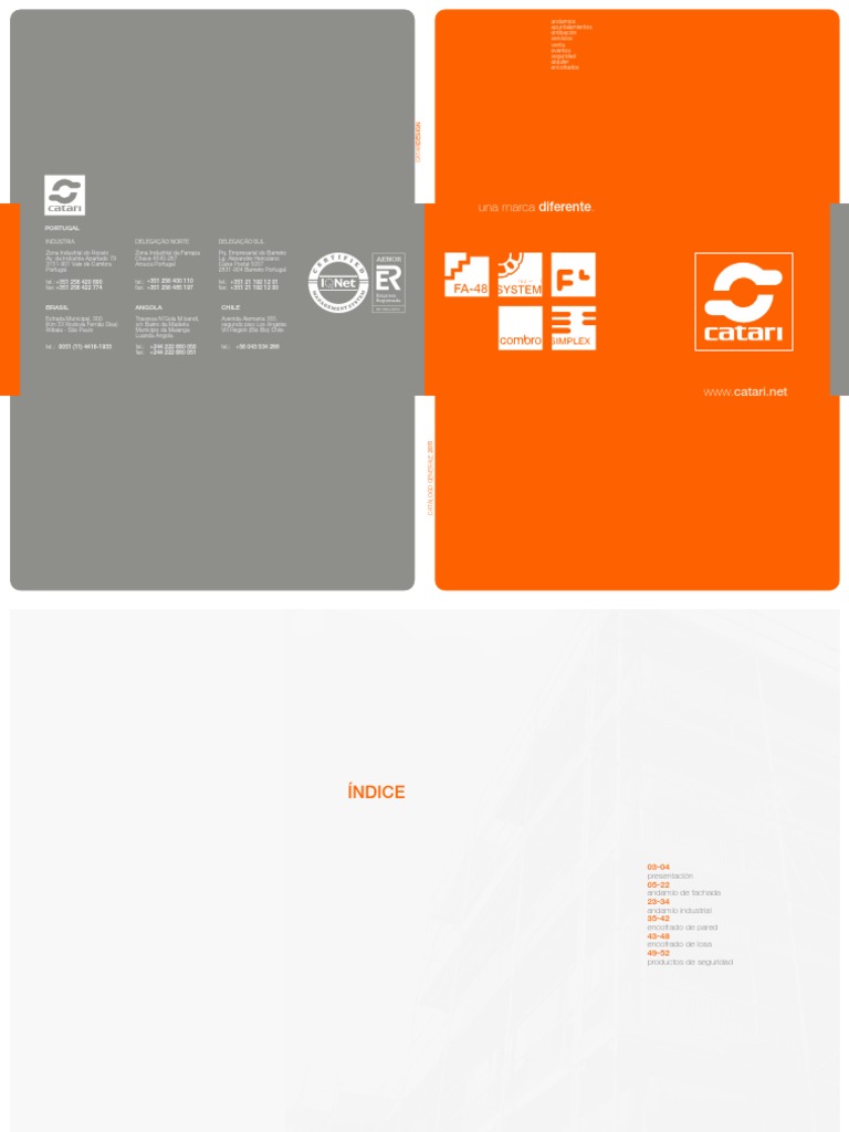 Catari Catalogo General Es | PDF | Andamio | Calidad (comercial)