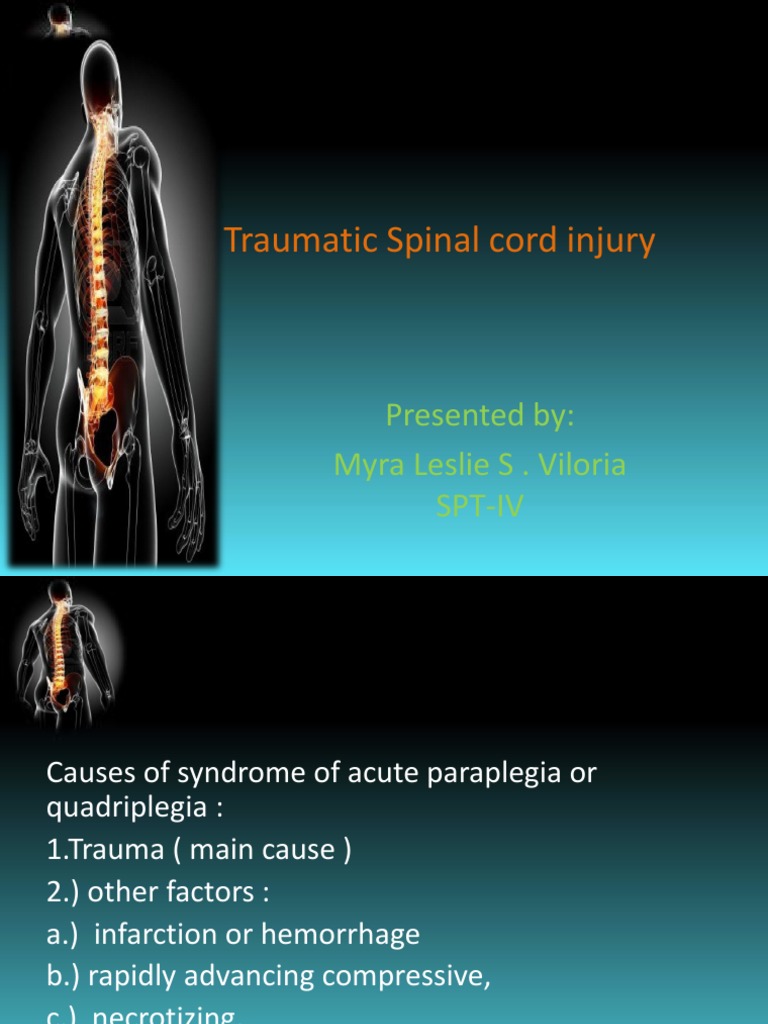 Causes and Management of Spinal Injury | PDF | Spinal Cord Injury ...