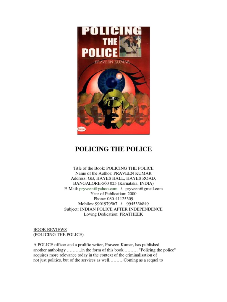 Policing The Police | PDF | Organized Crime | Police