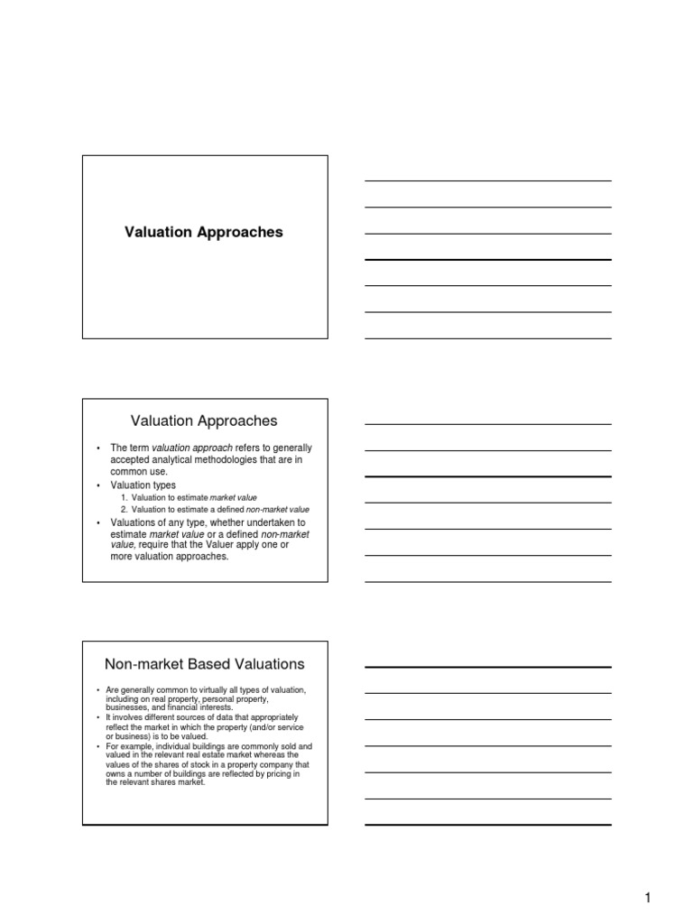 7 - Valuation Approaches | PDF | Real Estate Appraisal | Discounted ...