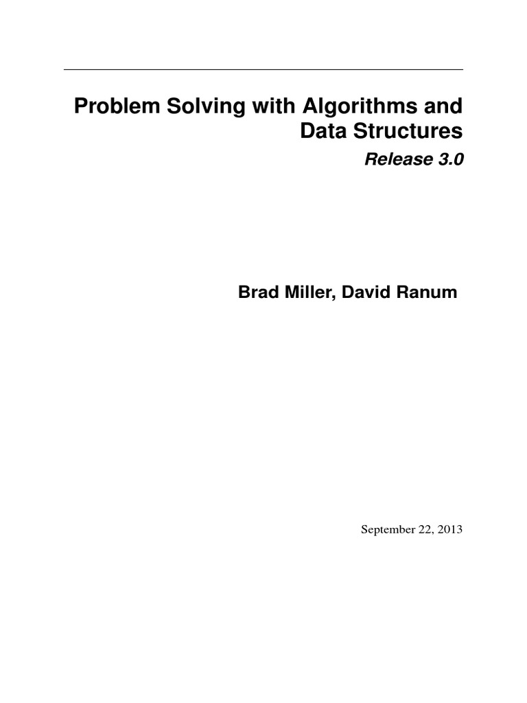 Problem Solving With Algorithms and Data Structures | PDF | Data Type ...