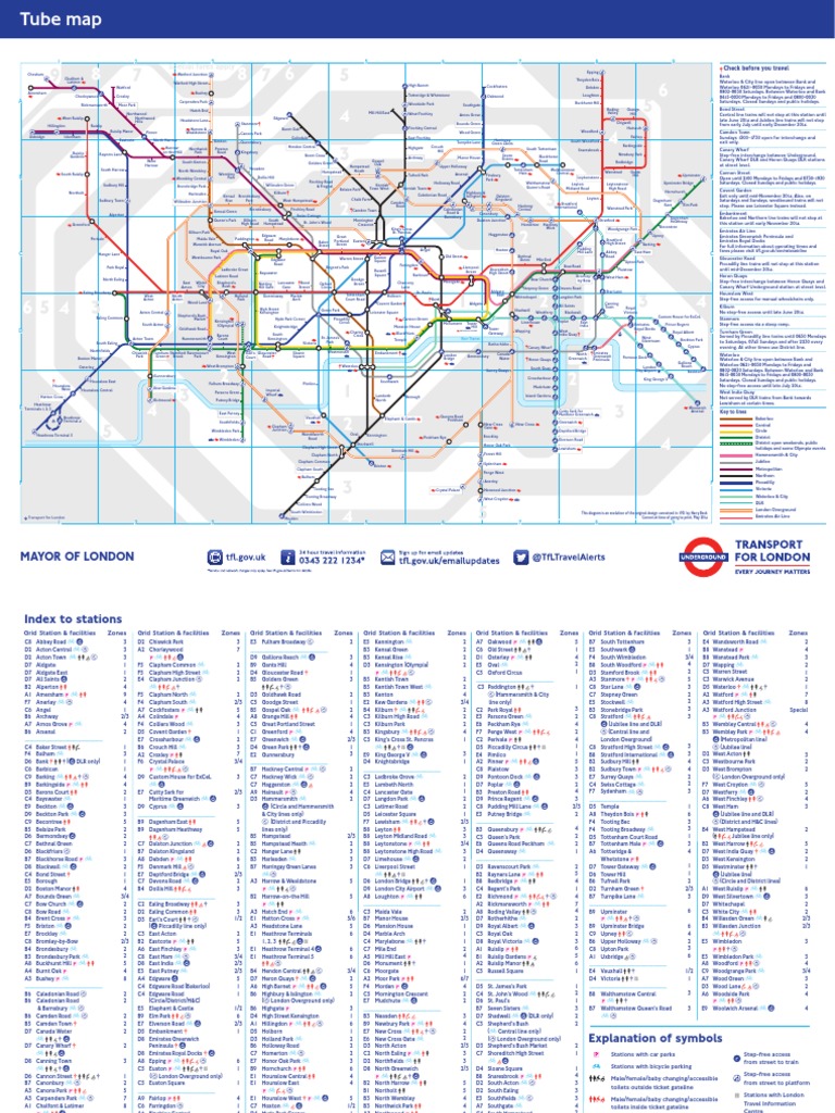 Standard Tube Map PDF | PDF | London | Infrastructure