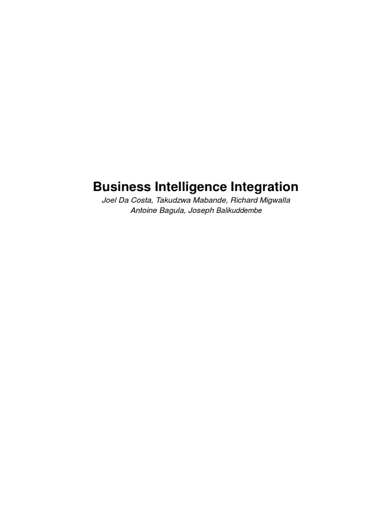 Project Proposal Compiled | PDF | Business Intelligence | Data Warehouse