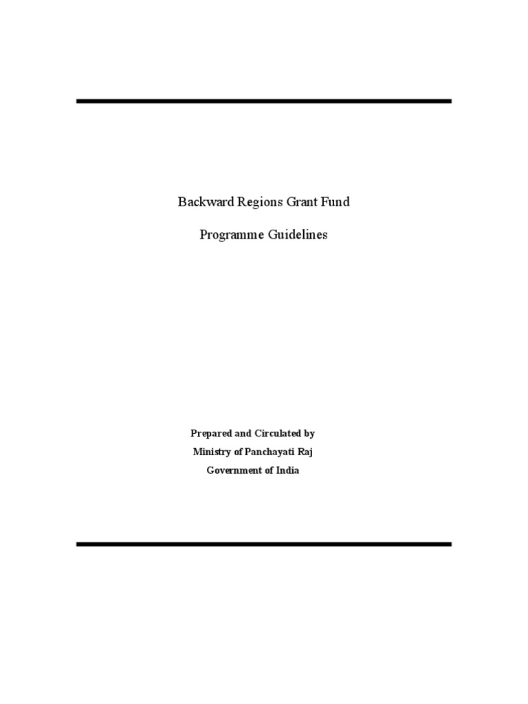 Guidelines for Implementing the Backward Regions Grant Fund Programme ...