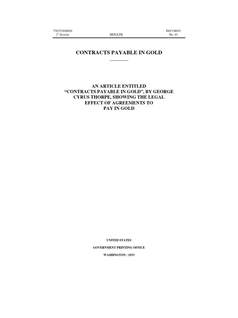 73rd Congress, 1st Session, Senate Document No. 43 | PDF | Politics | Law