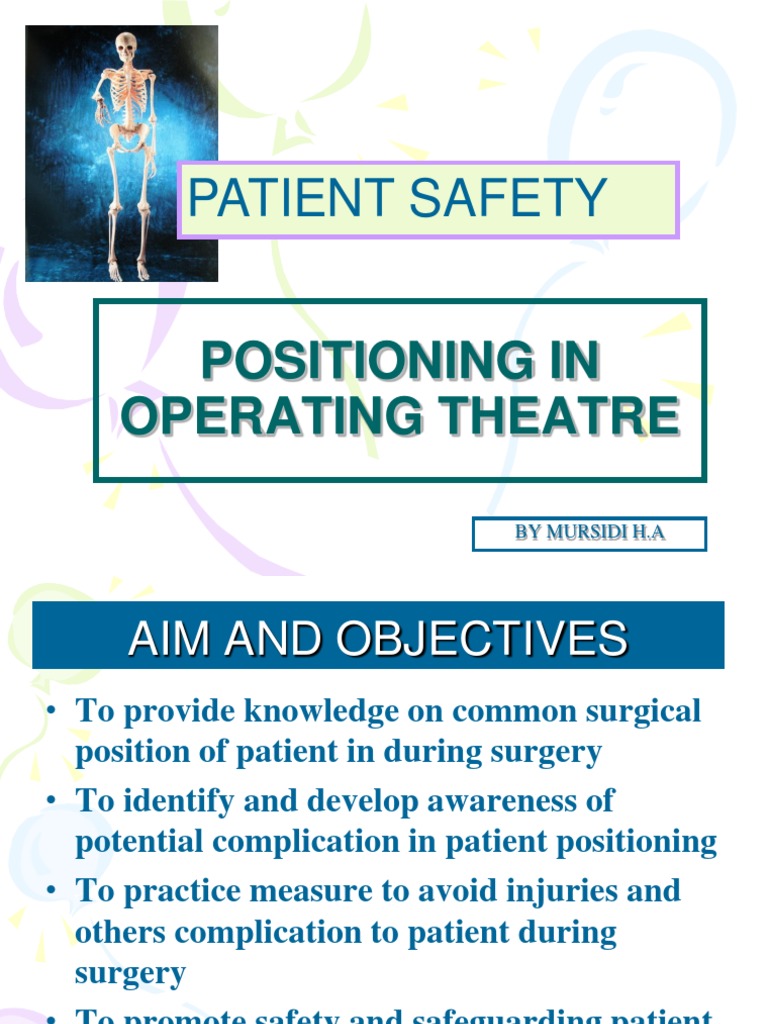 Patient Positioning in Operating Theatre | PDF | Anatomical Terms Of ...