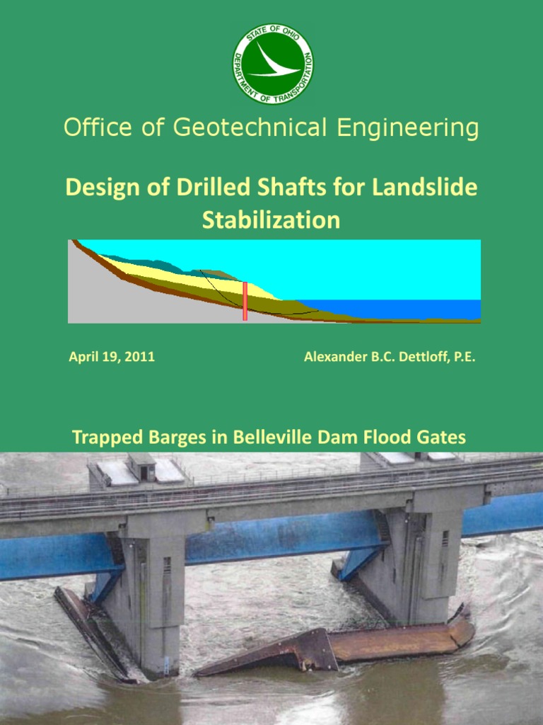 Drilled Shaft Slope Stabilization | PDF | Deep Foundation | Geotechnical Engineering