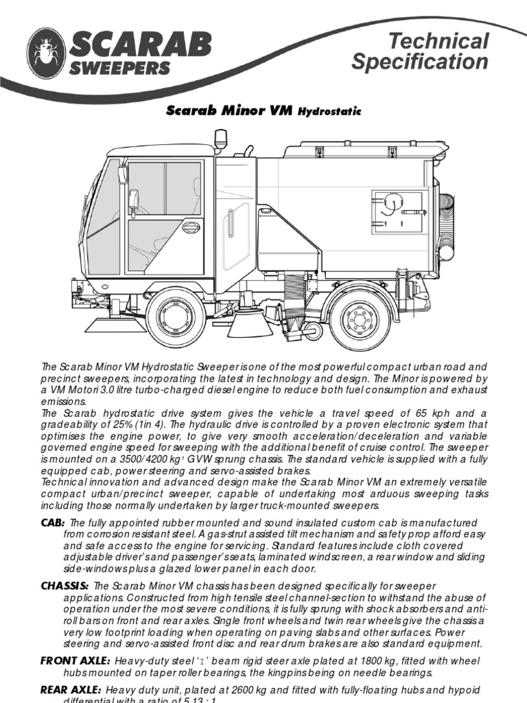 Scarab Minor: Technical Specifications | PDF | Transmission (Mechanics ...