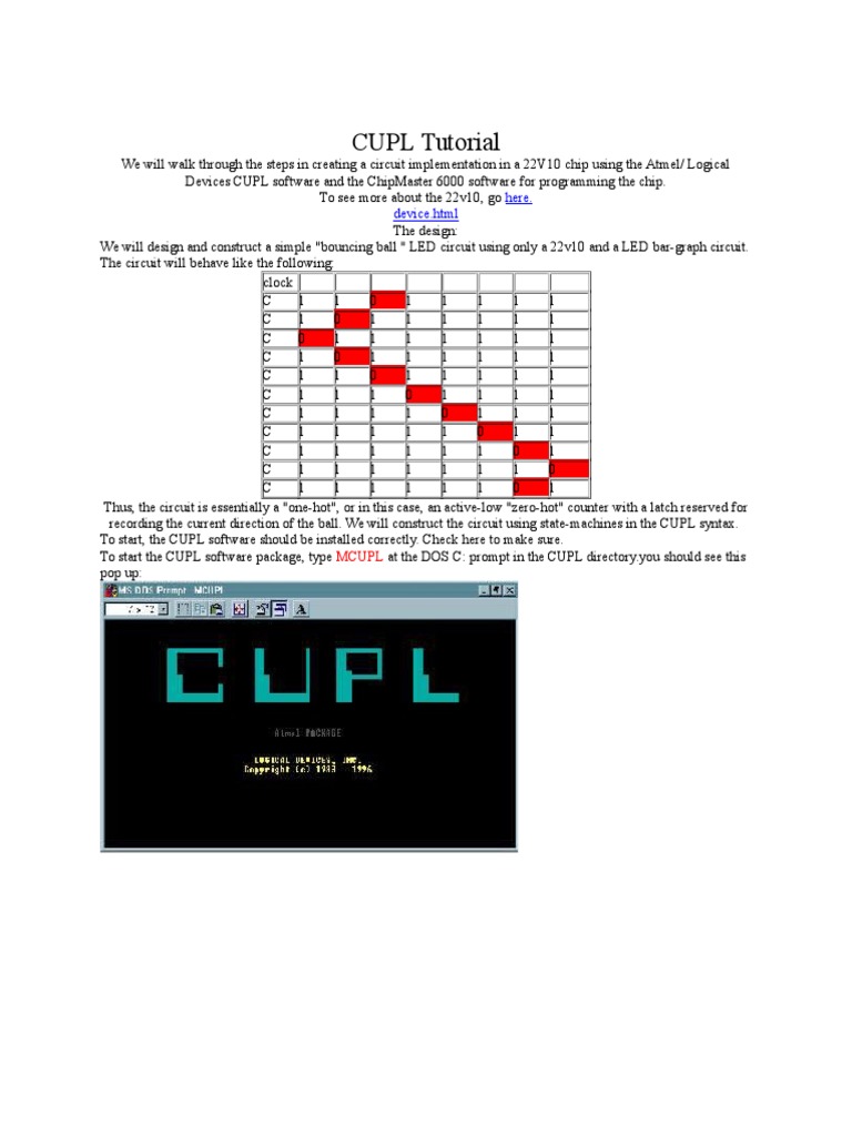CUPL Circuit Design Tutorial | PDF | Teaching Methods & Materials ...