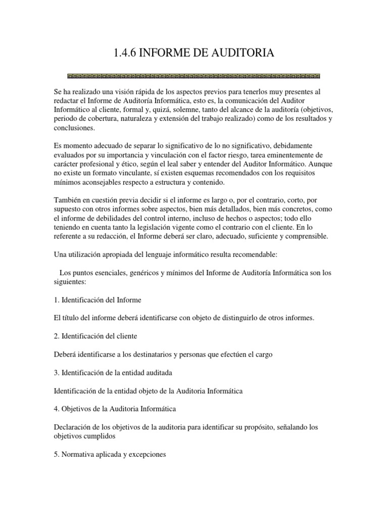 Informe Final Auditoria | PDF | Contralor | Auditoría financiera