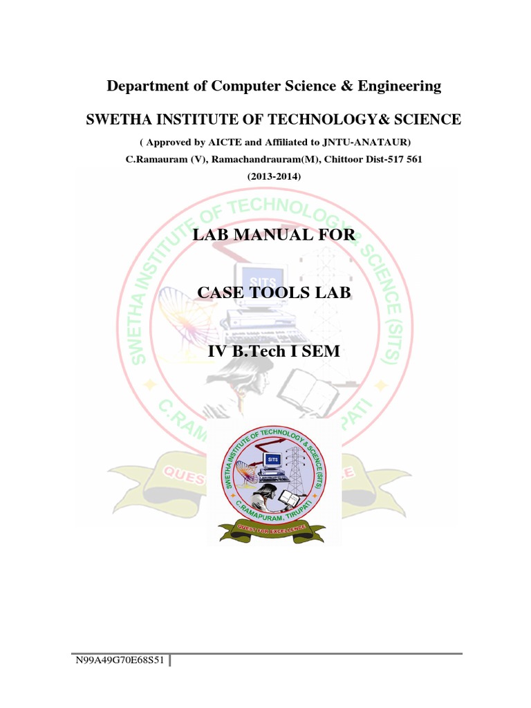 Case Tools Lab Manual IV CSE | PDF