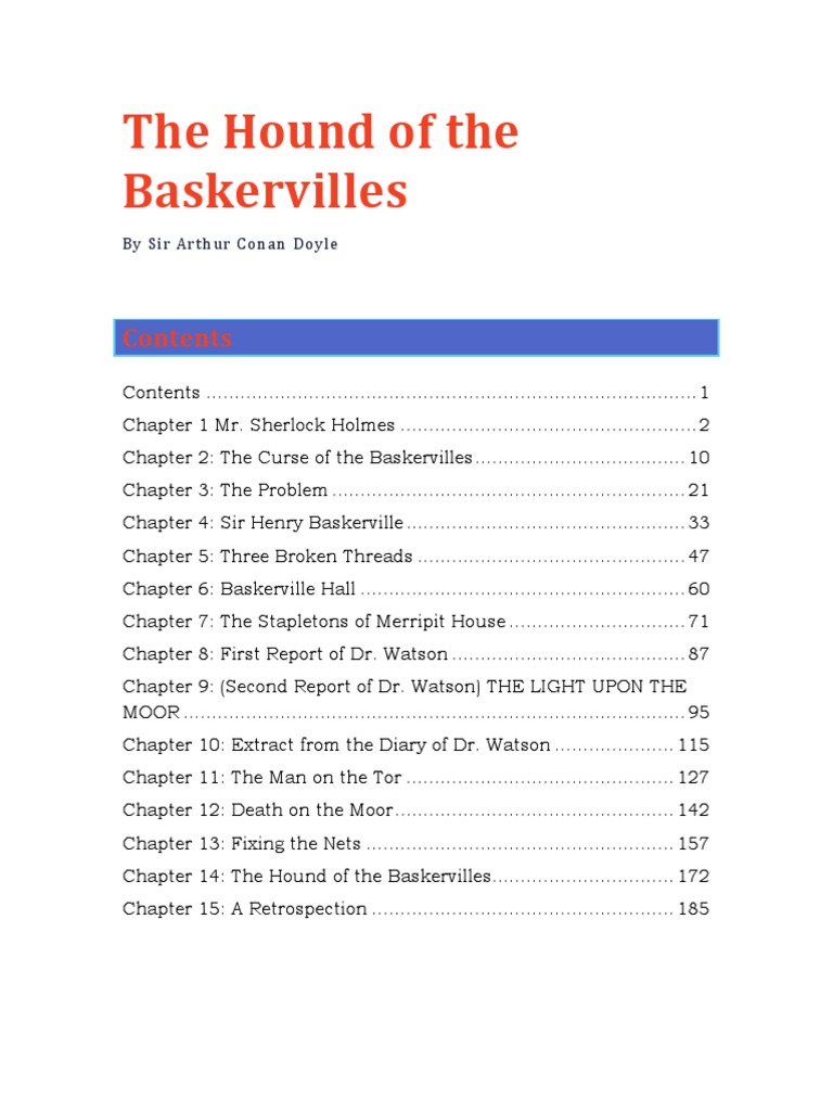Hound of Baskerville | PDF | The Hound Of The Baskervilles | Dr. Watson