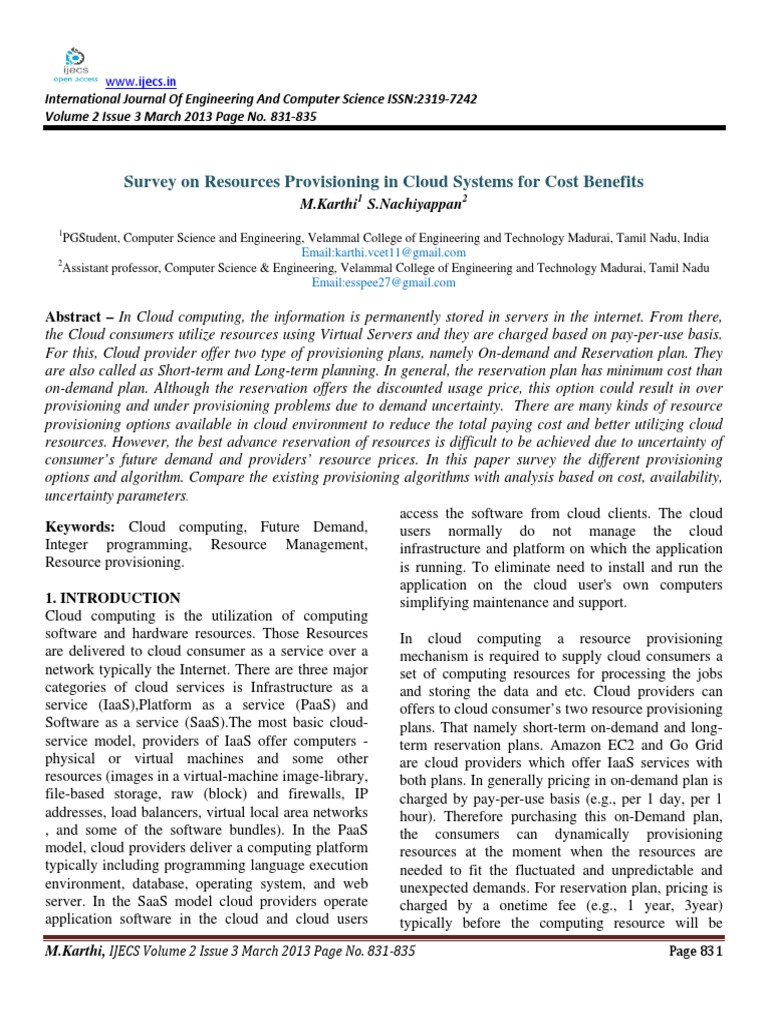 Resource Provisioning | PDF | Platform As A Service | Provisioning