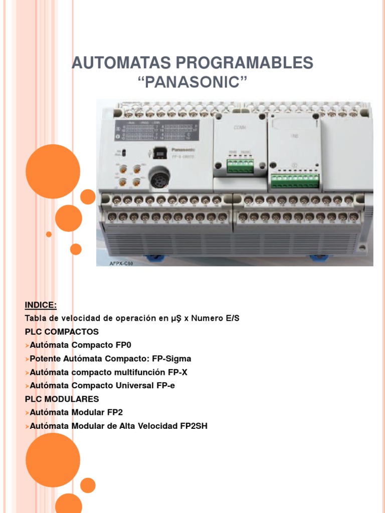 PLC Panasonic | PDF | Controlador lógico programable | Almacenamiento ...