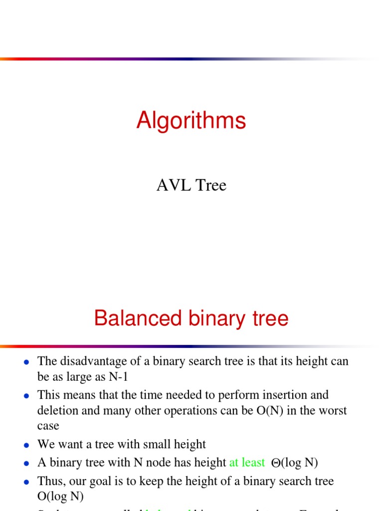 Avl Trees Algorithms And Data Structures Applied Mathematics 
