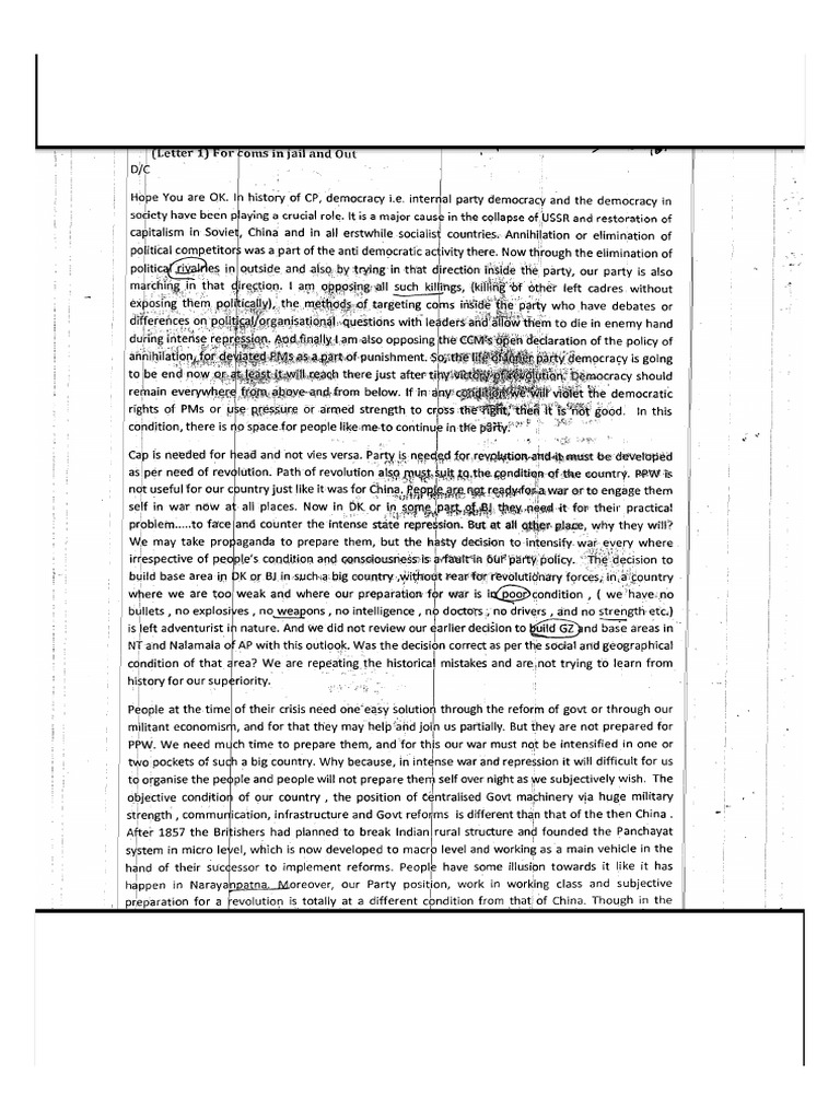 Sabyasachi Panda's Letter | PDF | Violence