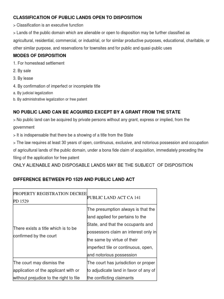 Public Land Disposition Guidelines | PDF | Deed | Adverse Possession