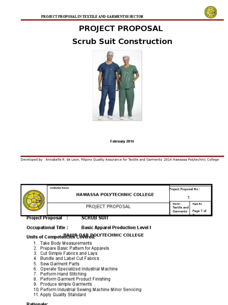 Garment Project Scrub Suit | PDF | Seam (Sewing) | Clothing