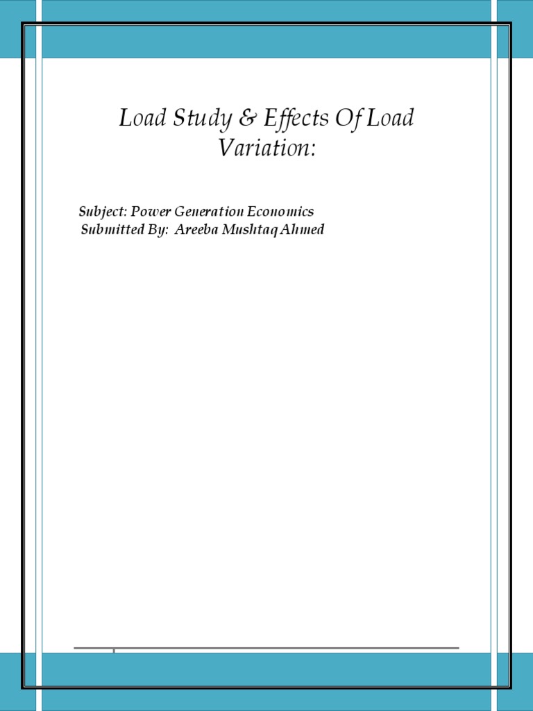 Power Load Variation & Economics | PDF | Power Station | Electric Power ...