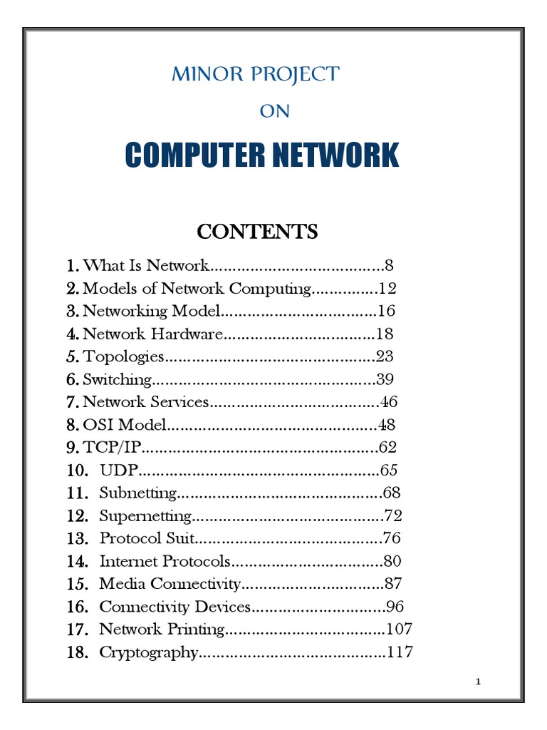 Computer Network Mini Project | PDF
