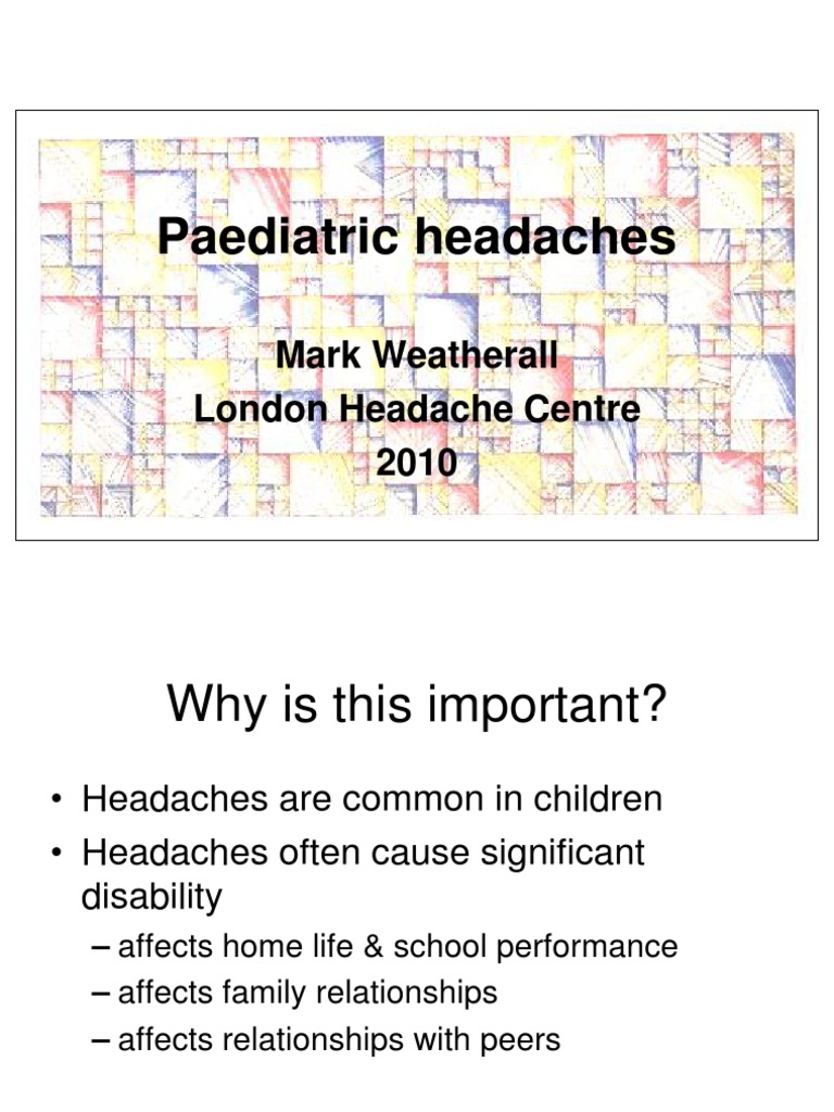 LHC Paediatric Headaches | PDF | Headache | Migraine